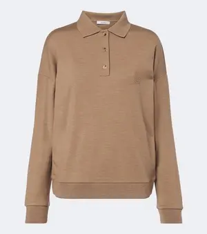 Max Mara Virgin Wool Polo Sweater - Brown