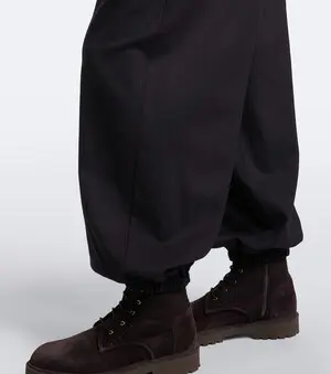 Max Mara Belted Wool-blend Wide-leg Pants