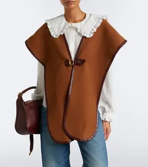 Chloé Embroidered Tie-neck Silk Georgette Blouse