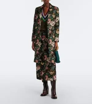 Dries Van Noten Floral Jacquard Coat