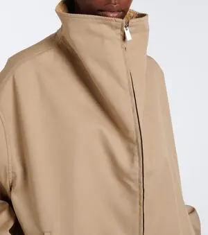 TOTEME Oversized Corduroy-trimmed Cotton Jacket