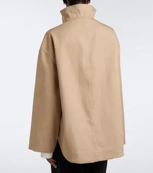 TOTEME Oversized Corduroy-trimmed Cotton Jacket