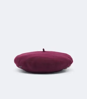 ROGER VIVIER Crystal-embellished Wool Beret