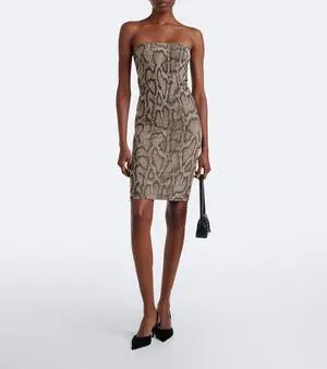 Wolford Snake-print Jacquard Minidress