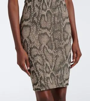 Wolford Snake-print Jacquard Minidress
