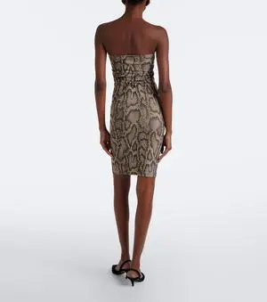 Wolford Snake-print Jacquard Minidress