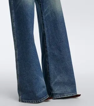 Khaite Dano Faded Wide-leg Jeans