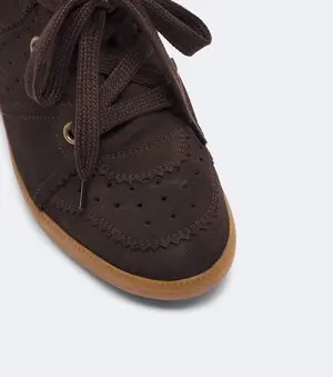 Isabel Marant Étoile Bobby Shearling-lined Suede Wedge Sneakers