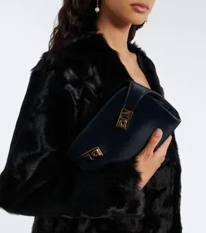 FERRAGAMO Hug Small Calf Hair Clutch