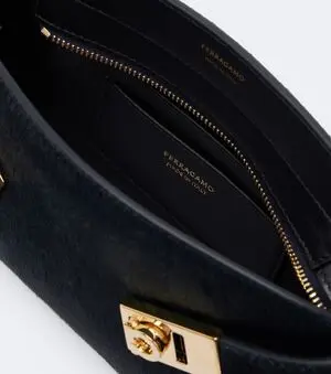 FERRAGAMO Hug Small Calf Hair Clutch