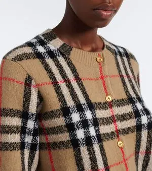 Burberry Check Cashmere Cardigan