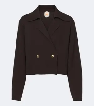 Jardin Des Orangers Cropped Wool And Cashmere Jacket - Brown
