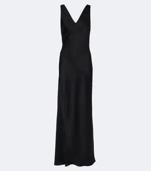 Max Mara Elegante Satin Gown - Black