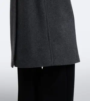 Sportmax Belted Herringbone Virgin Wool Coat