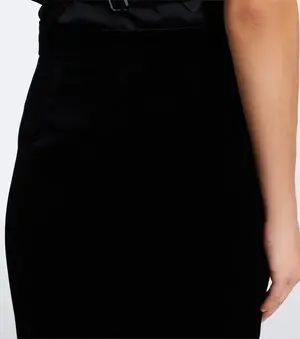 Max Mara Elegante Cotton Velvet Pencil Skirt