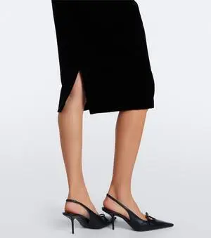 Max Mara Elegante Cotton Velvet Pencil Skirt