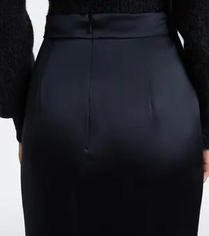 Max Mara Draped Silk Maxi Skirt