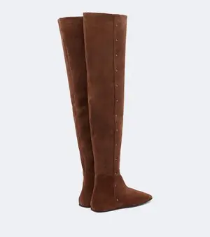 Max Mara Studded Suede Over-the-knee Boots