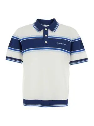 Casablanca Mesh Stripe Polo - Multicolor