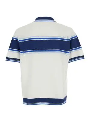 Casablanca Mesh Stripe Polo - Multicolor