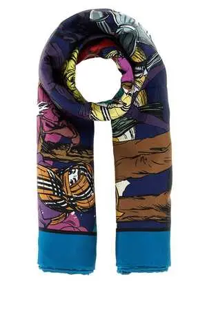 Burberry Printed Twill Foulard - Multicolor