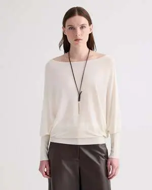 TWP Landslide Sweater In Viscose Silk - Ivory
