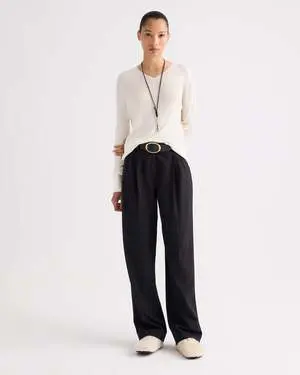 TWP Ivy Pant In Italian Wool Twill - Smoke