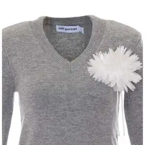 SELF-PORTRAIT Flower Wool Jumper