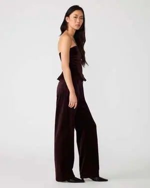 Steve Madden Dawnette Top Strapless Velvet Tops