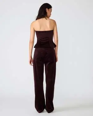 Steve Madden Dawnette Top Strapless Velvet Tops