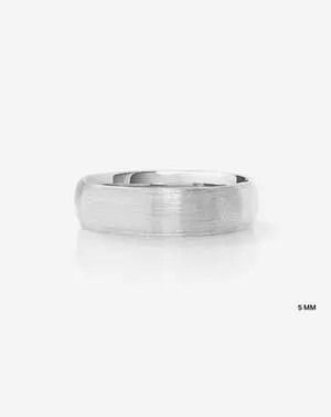 Ring Concierge Mm Satin Comfort Fit Wedding Band In Size - Platinum
