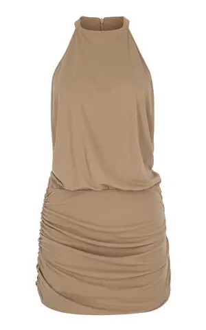 Zeynep Arçay Helen Mini Jersey Dress - Neutral