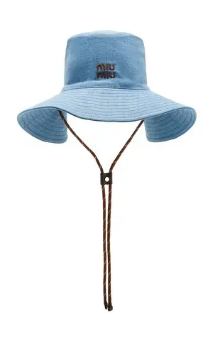 Miu Miu Toggle Denim Hat - Blue