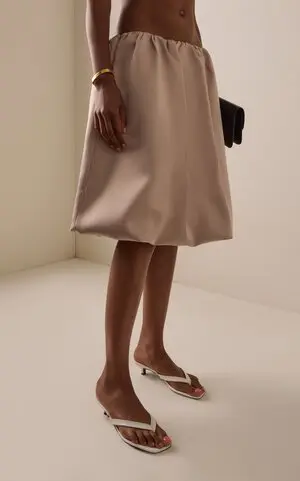 LII Gathered Twill Mini Skirt
