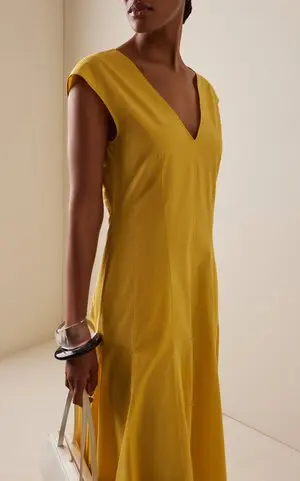 Another Tomorrow Cotton Maxi Dress
