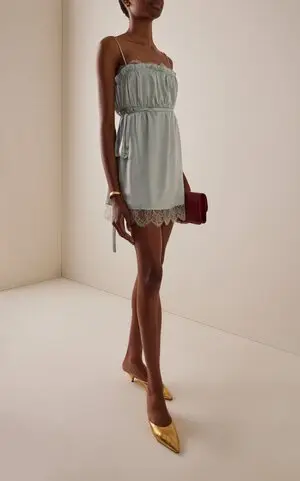 Zeynep Arçay Lace-trimmed Silk Mini Dress