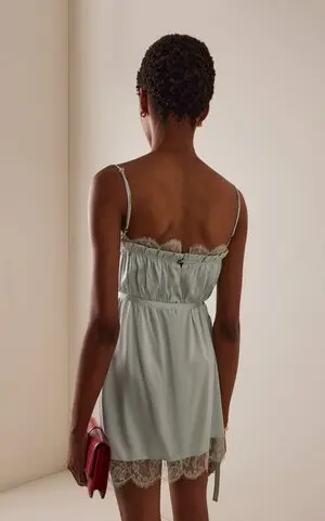 Zeynep Arçay Lace-trimmed Silk Mini Dress