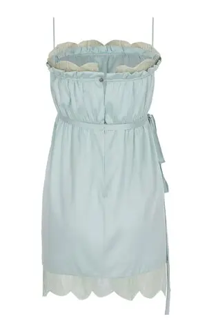 Zeynep Arçay Lace-trimmed Silk Mini Dress