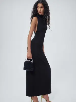 REFORMATION Naya Knit Dress - Black