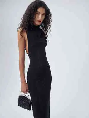 REFORMATION Naya Knit Dress - Black