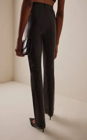 Zeynep Arçay Straight-cut Stretch Leather Pants