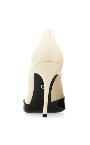 FERRAGAMO Yasminn Calfskin Leather Pumps - White