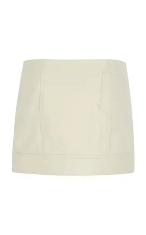 Zeynep Arçay Leather Mini Skirt With Slit