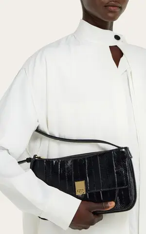FERRAGAMO Cara Eel Skin Shoulder Bag