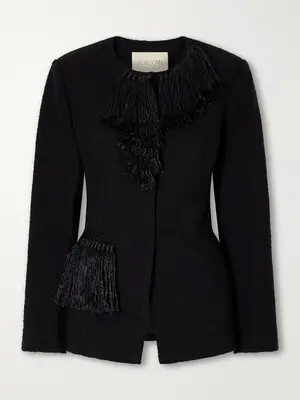 HEIRLOME Matilde Wool-blend Twill Jacket - Black
