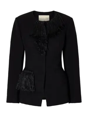 HEIRLOME Matilde Wool-blend Twill Jacket - Black