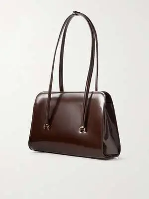 KALLMEYER Magazine Patent-leather Shoulder Bag - Dark Brown