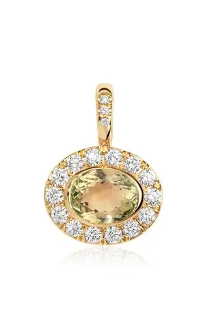 EDEN PRESLEY 14k Yellow Gold Diamond And Tourmaline Pendant - Light Pink