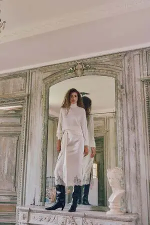 SAME Relaxed Cashmere Turtleneck - Cream