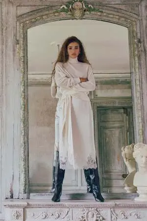 SAME Relaxed Cashmere Turtleneck - Cream